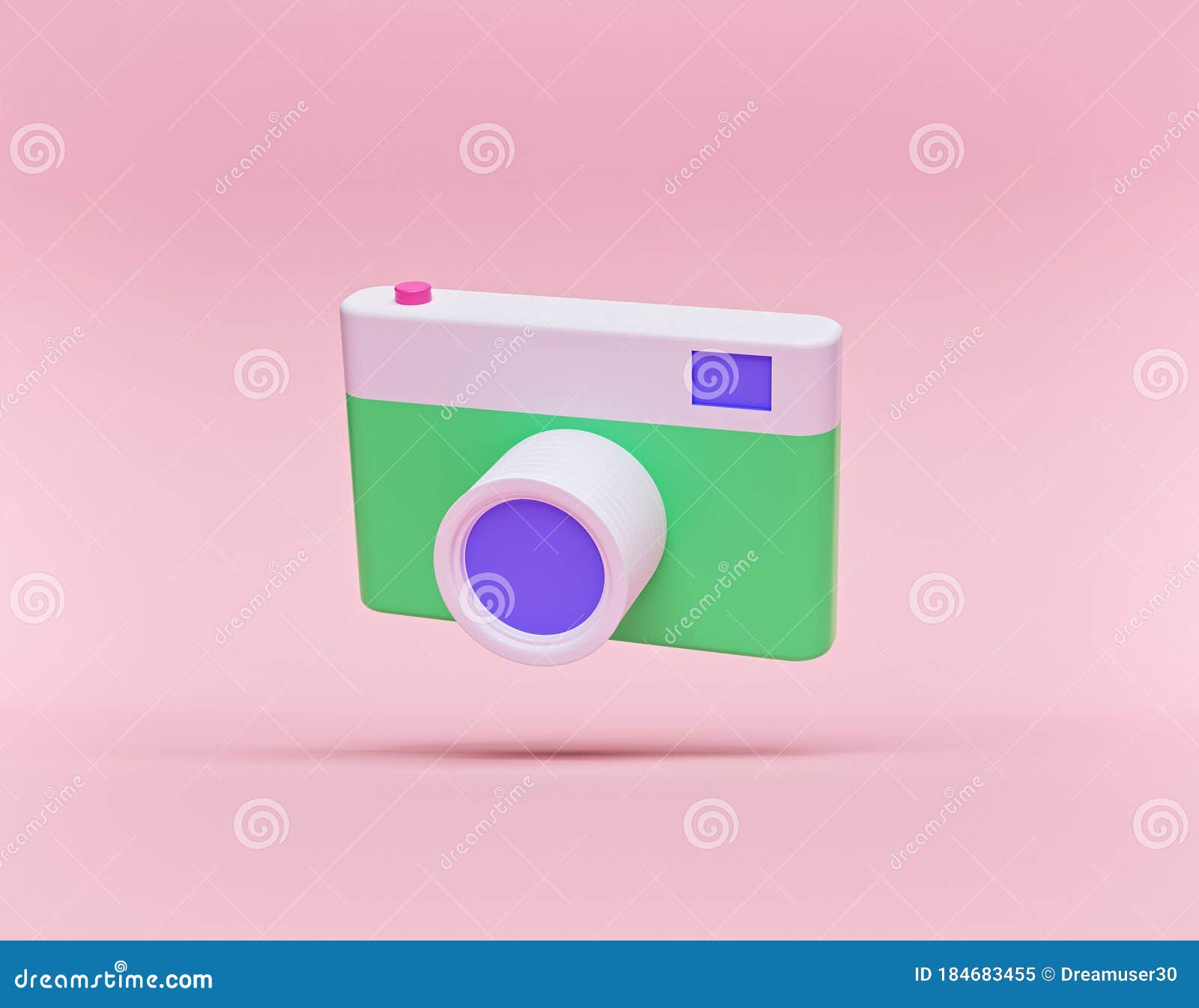 Minimal Camera Isolated. Photography Concept. 3d Rendering Stock ...