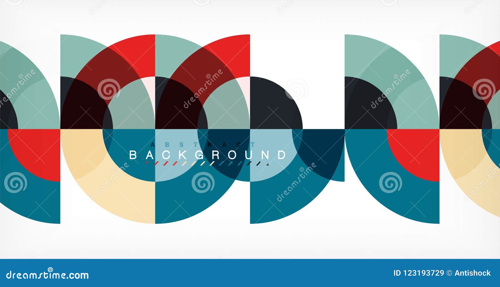 Minimal Circle Abstract Background Design, Multicolored Template for ...