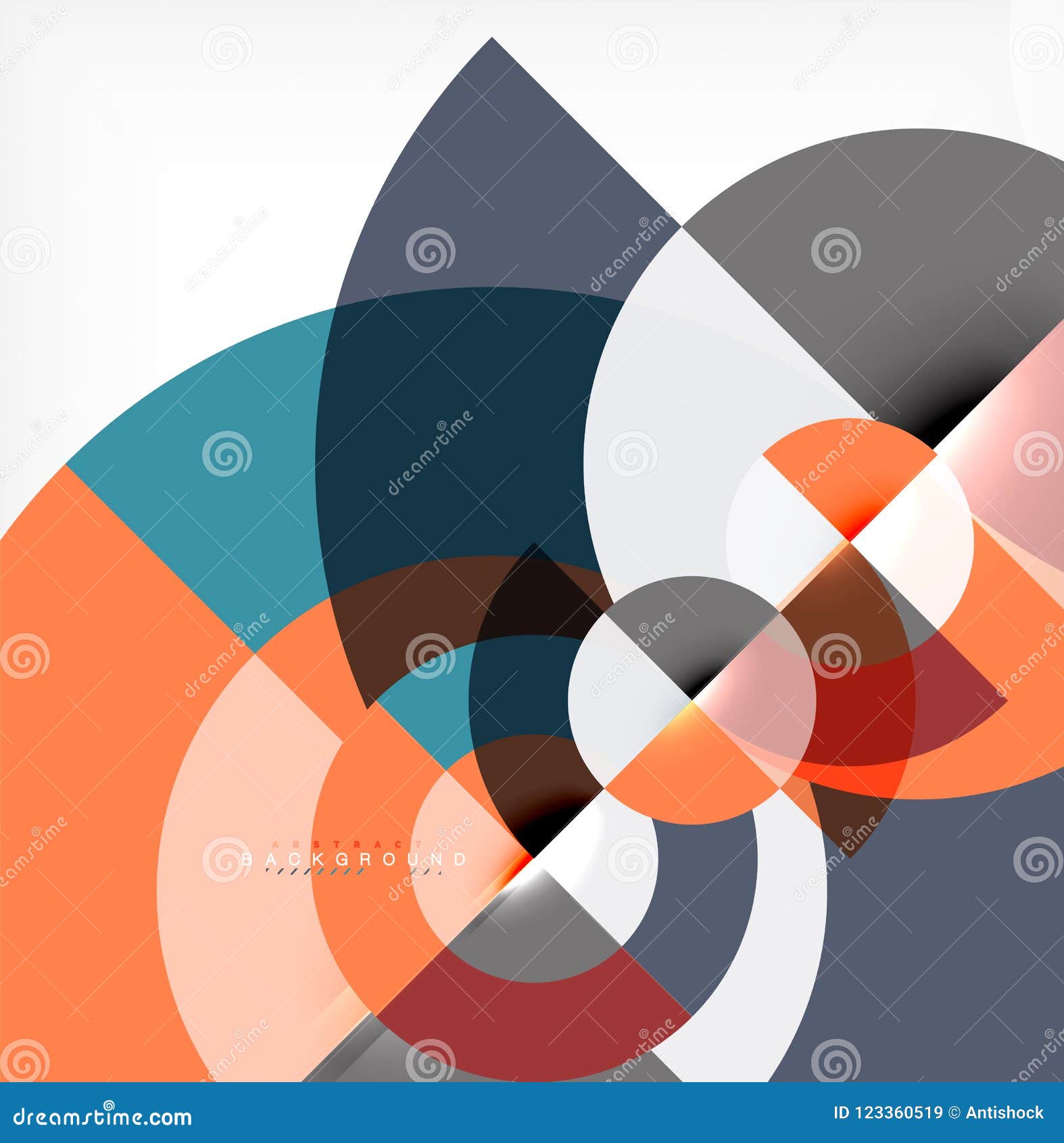 Minimal Circle Abstract Background Design, Multicolored Template for ...