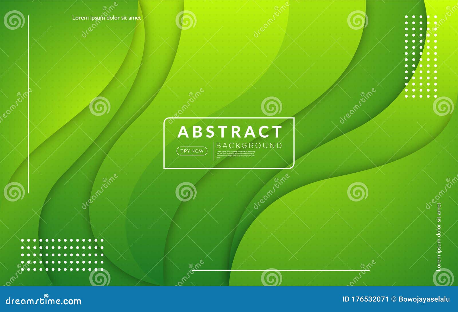Minimal Colorful Green Background with Dynamic Shape Stock Vector ...