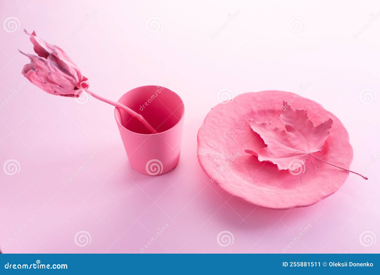 Minimal Composition Pink Still Life Autumn Minimalism Stock Image ...
