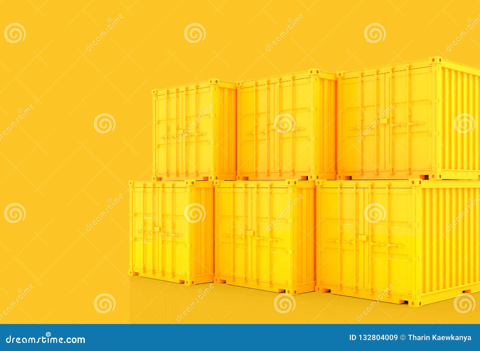 Minimal Concept Container Yellow Stock Illustration - Illustration of ...