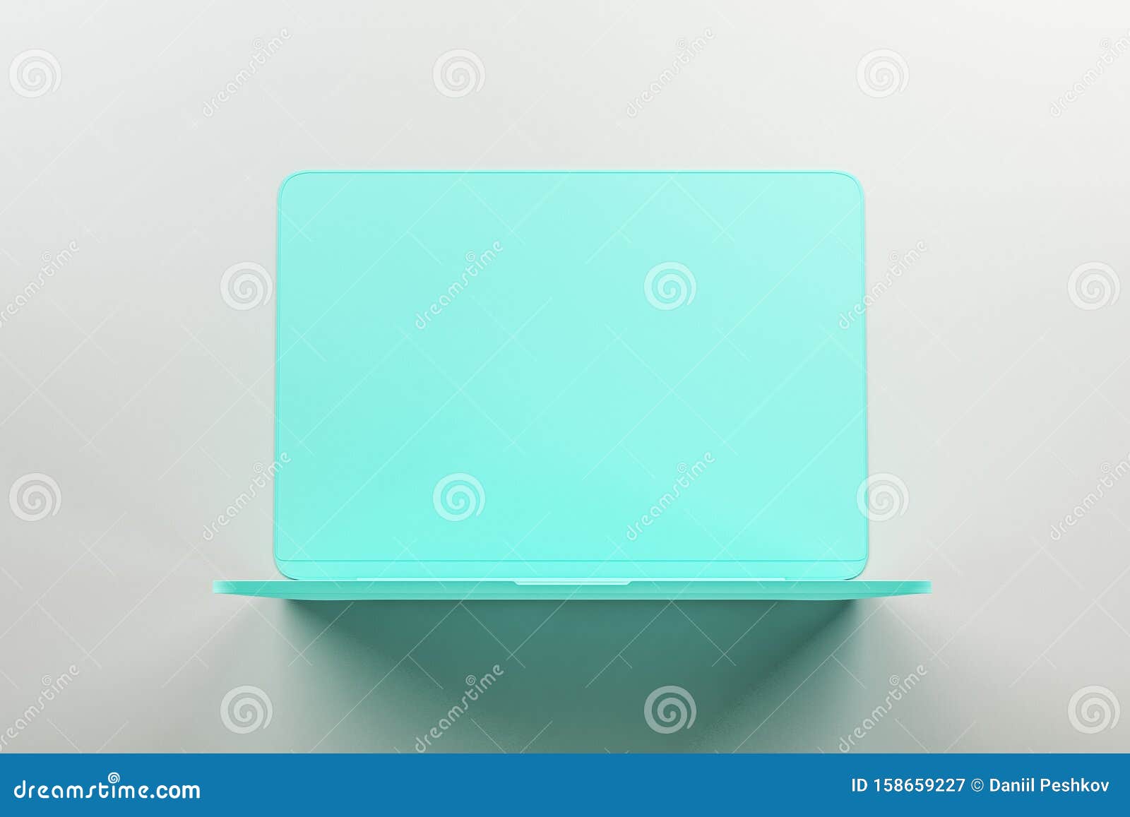 Minimal Concept with Onepiece Single Material Turquoise Laptop at ...