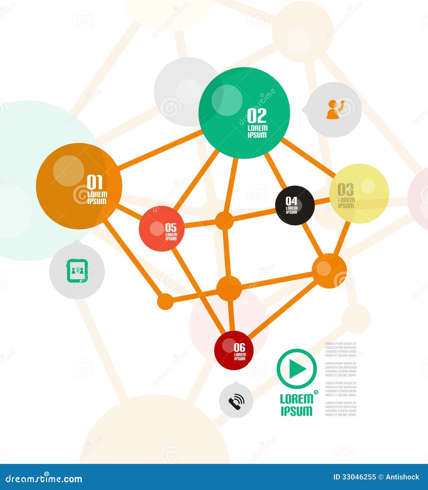 Minimal Connection Infographics Stock Vector - Illustration of ...