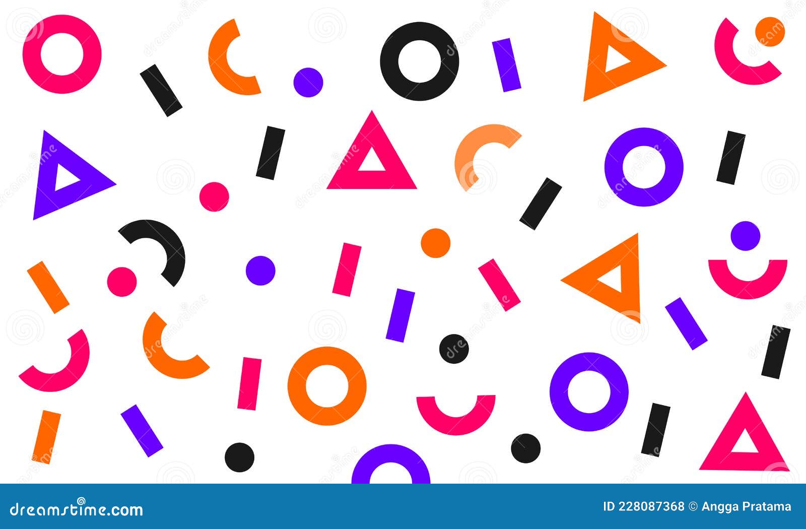 Minimal Contrast Color Basic Geometry Background Vector Stock Vector ...