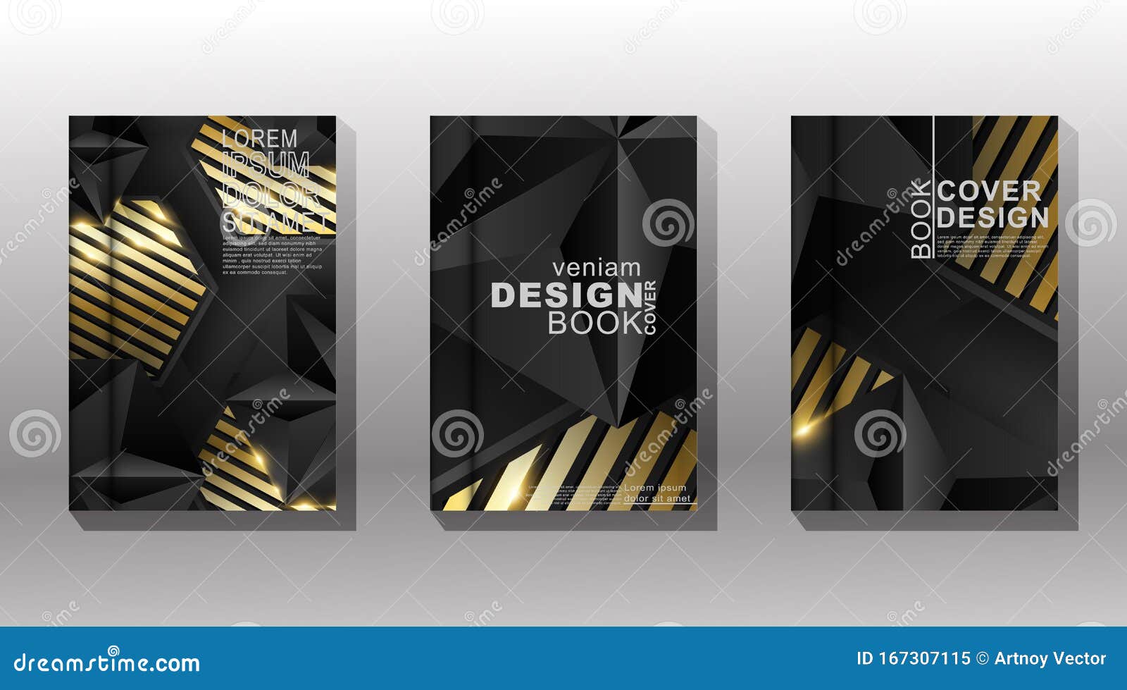 Minimal Cover Design. an Overlapping Form of Low Gray Hexagon Poly with ...