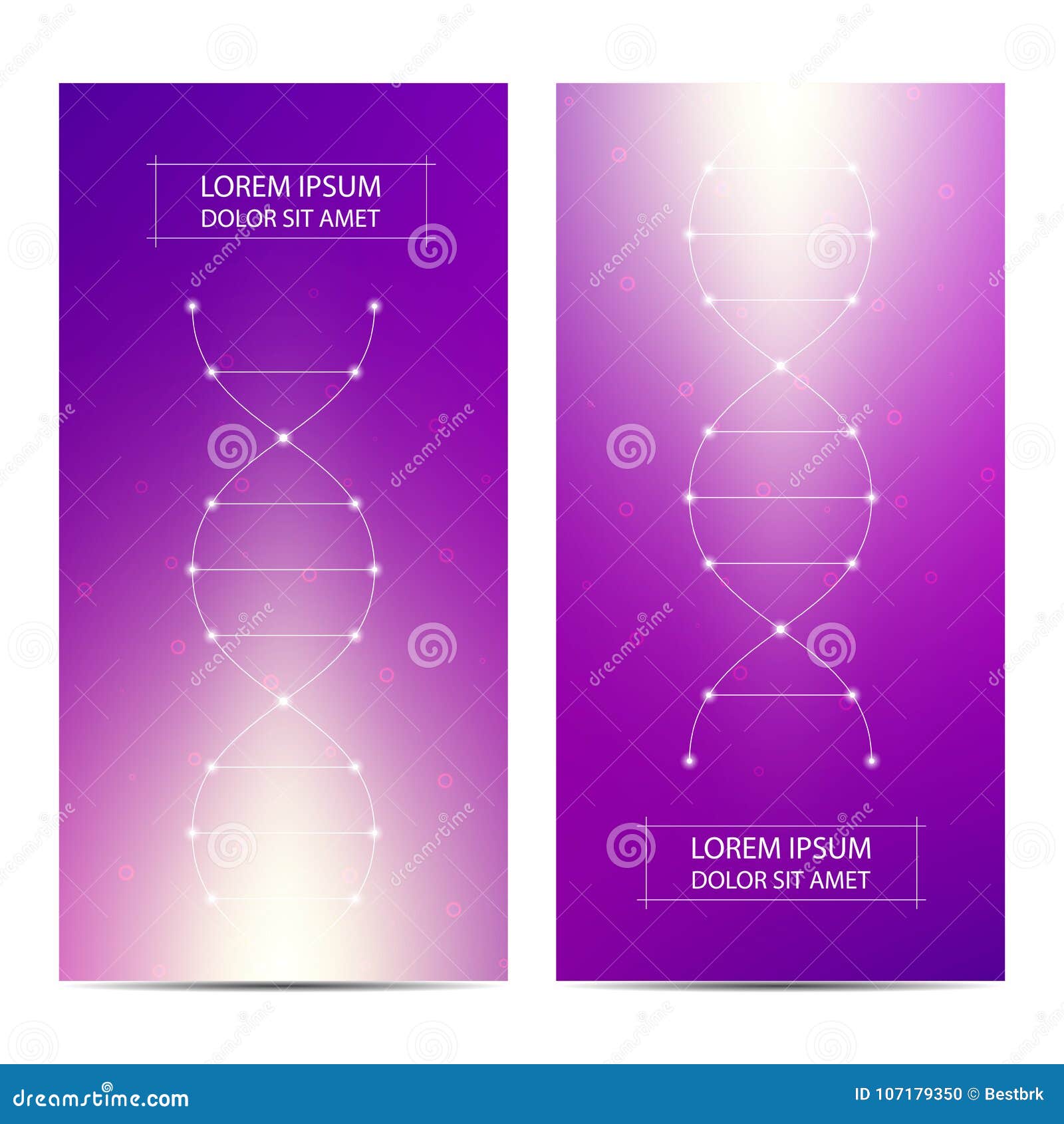 Minimal Covers or Banner Design with Dna Molecule Background ...