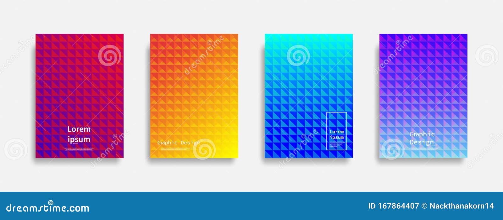 Minimal Covers Design. Colorful Triangle Design. Future Geometric ...