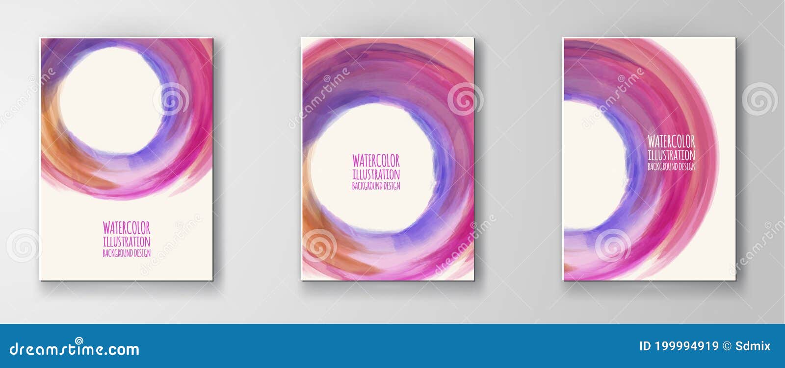 Minimal Covers Design. Cool Paint Rounds Stock Vector - Illustration of ...