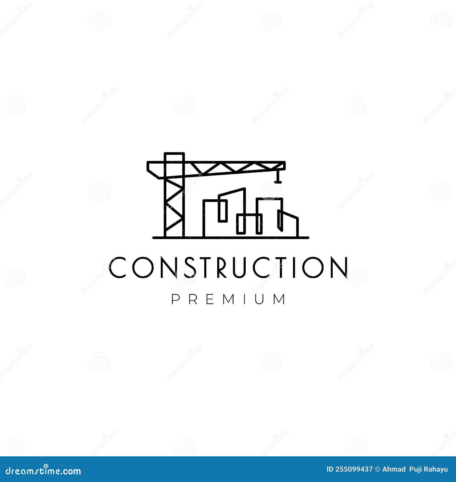 Minimal Crane with Building Logo Design Stock Vector - Illustration of ...