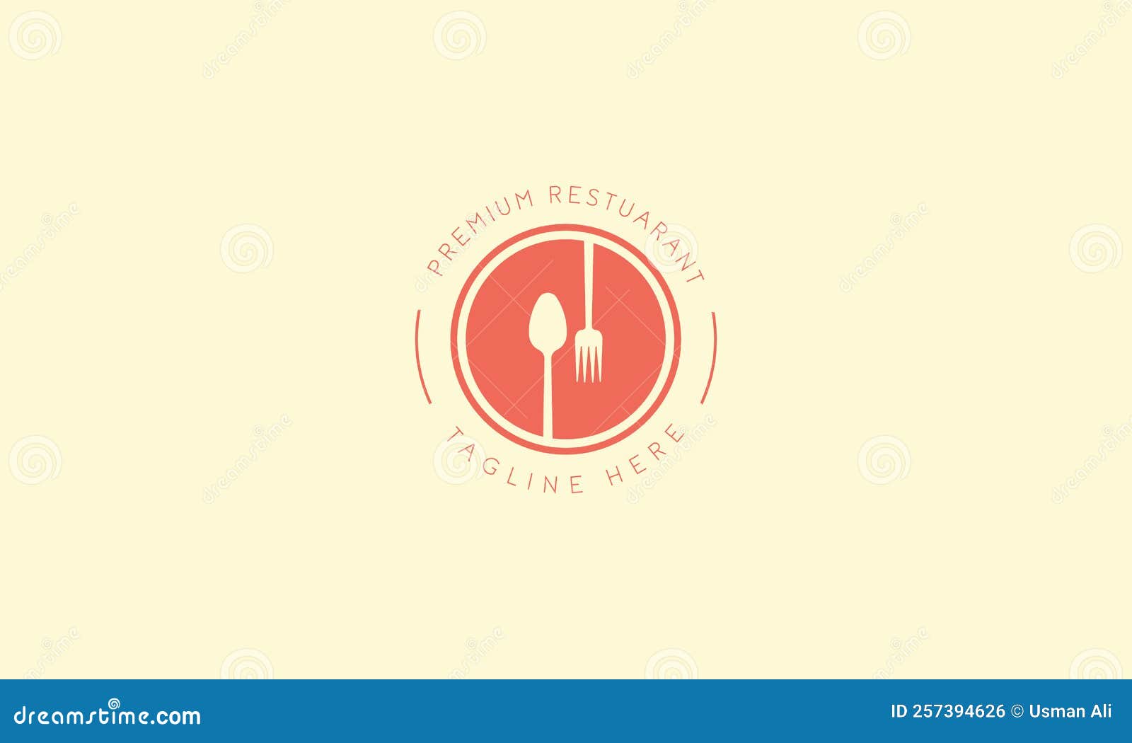 Minimal Creative Food Restaurant Logo Vector Design Stock Vector ...