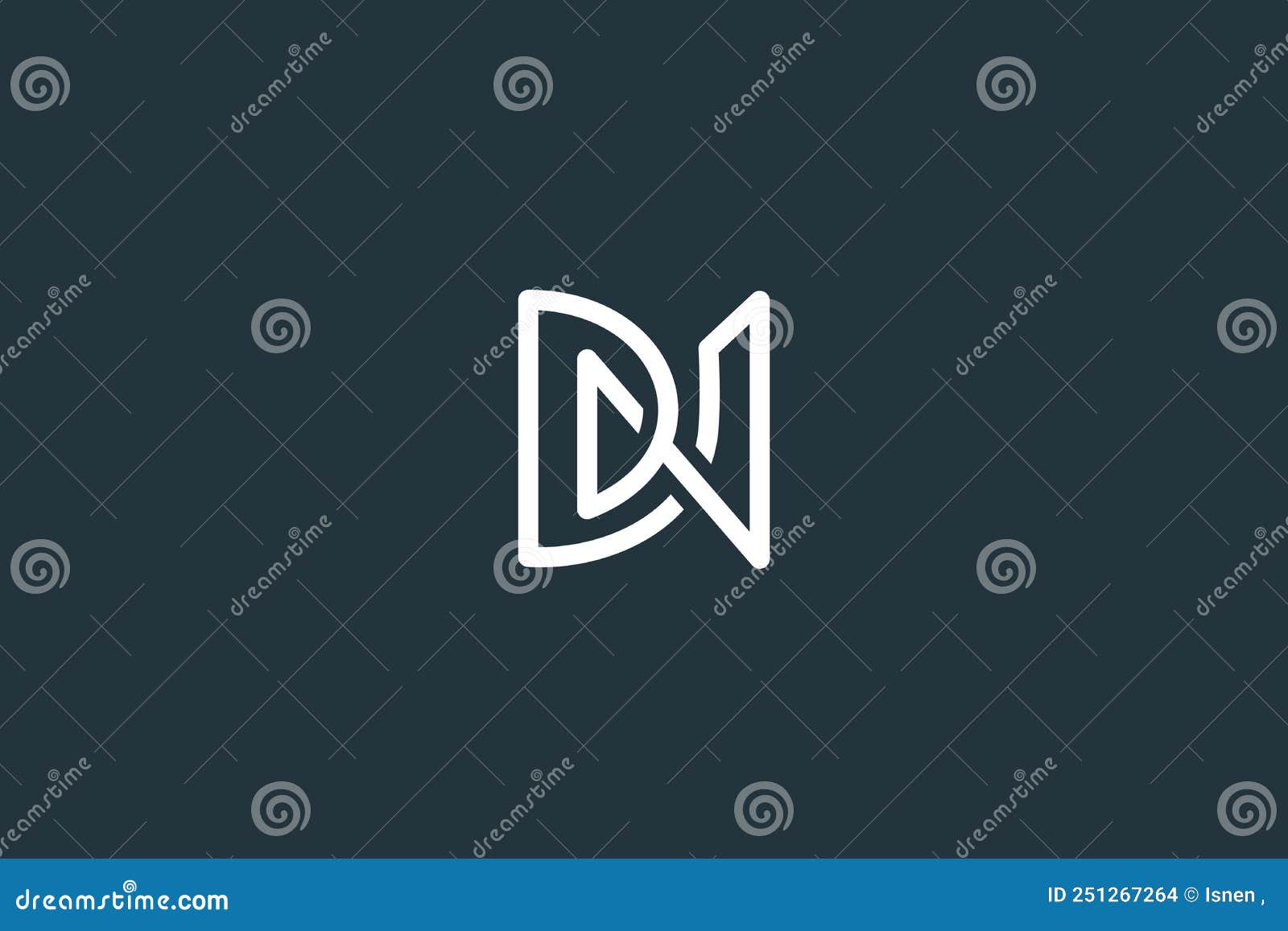 Minimal and Creative Initial Letter DN Logo Design Vector Stock Vector ...