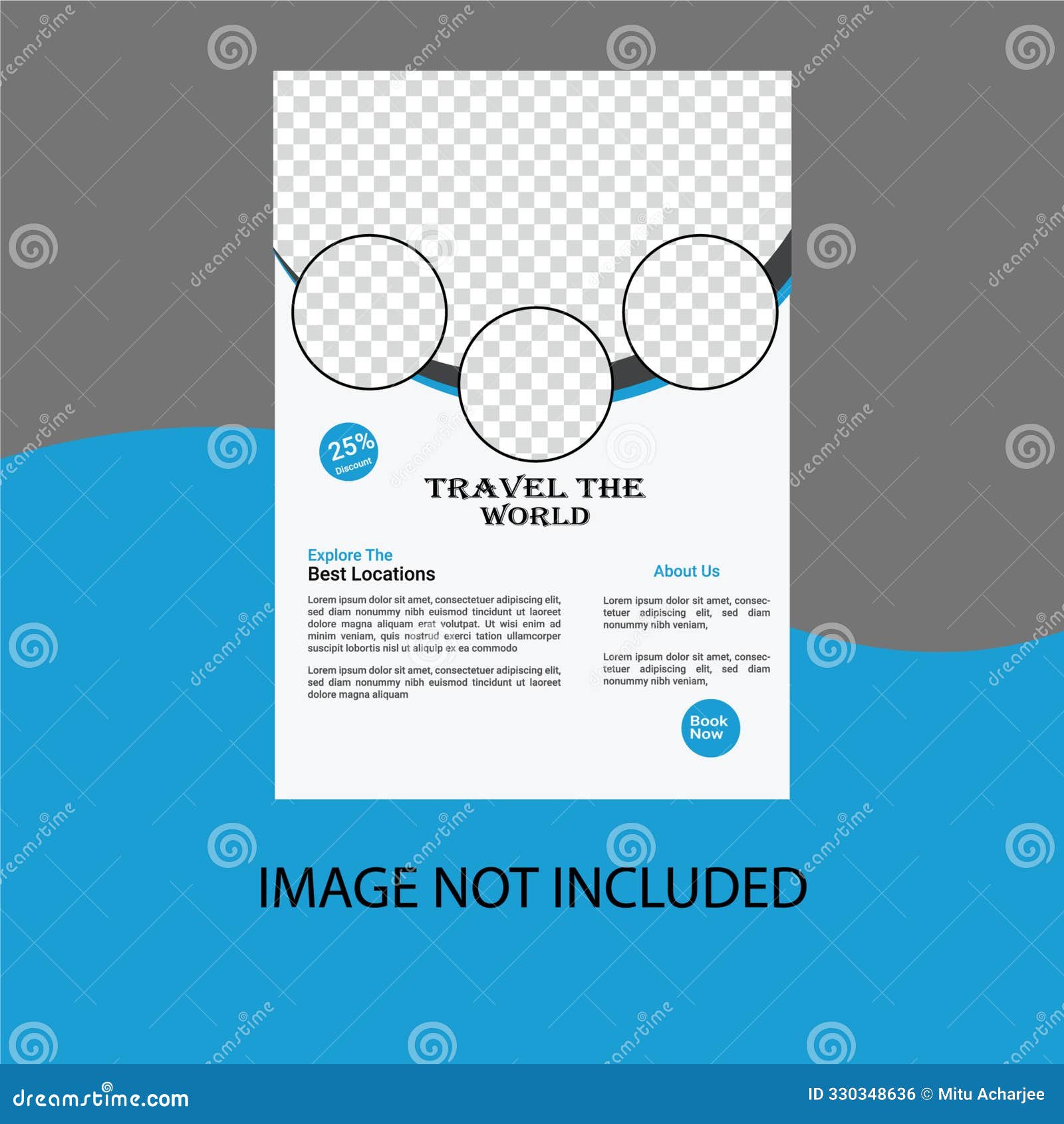 MINIMAL CREATIVE A4 SIZE SINGLE SIDED Travel FLYER DESIGN Stock Vector ...