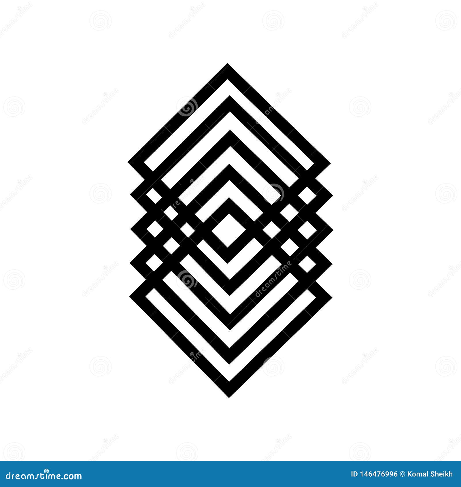 Minimal Creative Square Shape Illustration Logo Frame Style Stock ...