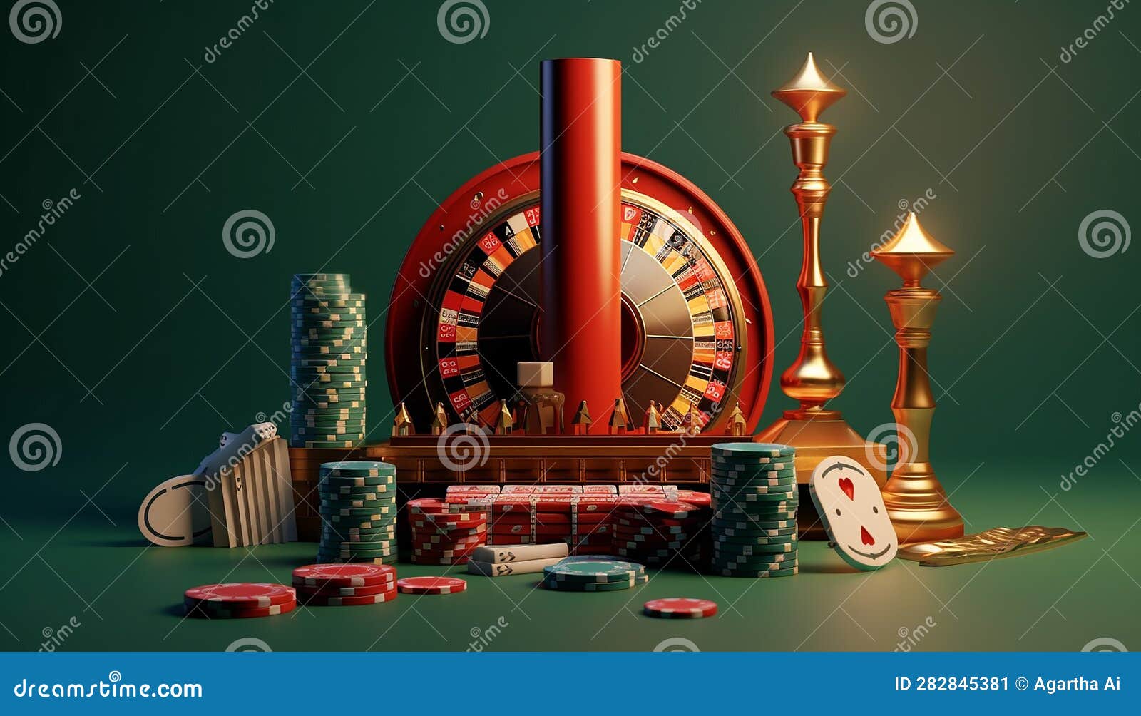 Minimal 3D Casino Objects. Miniature Concept. High Quality Render ...