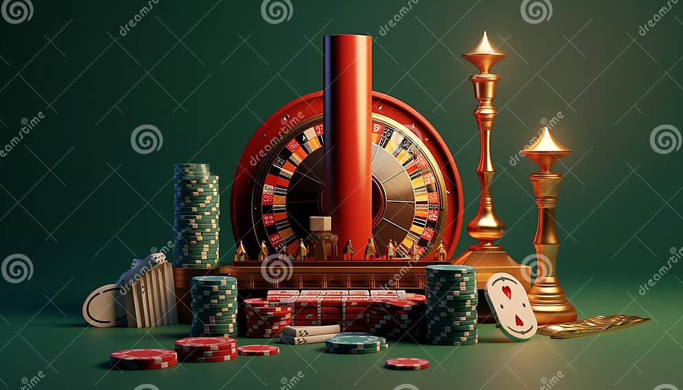 Minimal 3D Casino Objects. Miniature Concept. High Quality Render ...