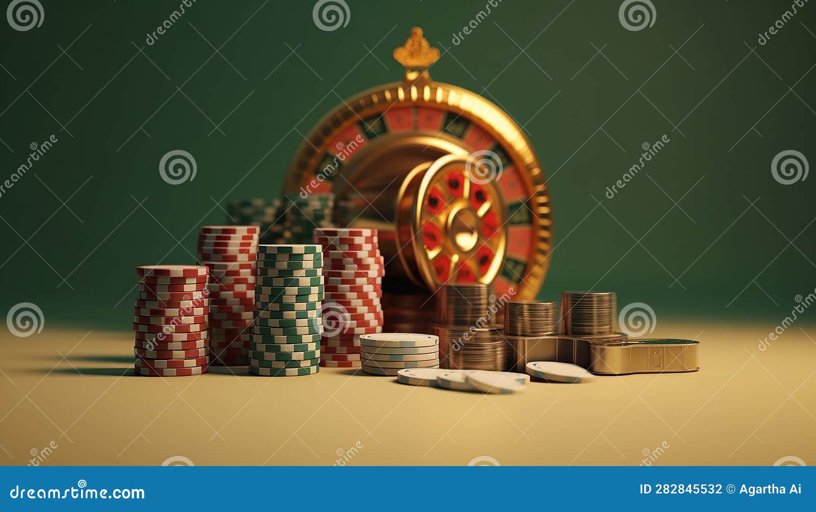 Minimal 3D Casino Objects. Miniature Concept. High Quality Render ...