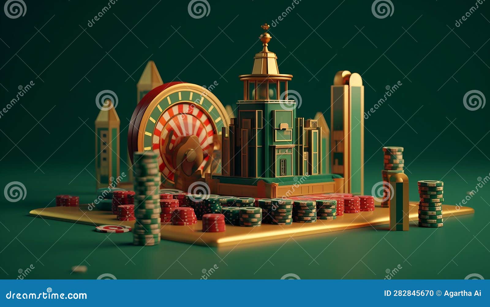 A Miniature Of A High Rise Apartment Building. City Housing. 3D ...