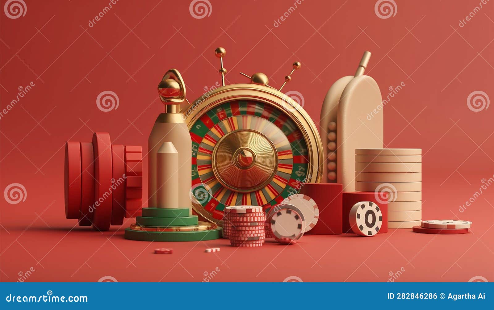 Minimal 3D Casino Objects. Miniature Concept. High Quality Render ...