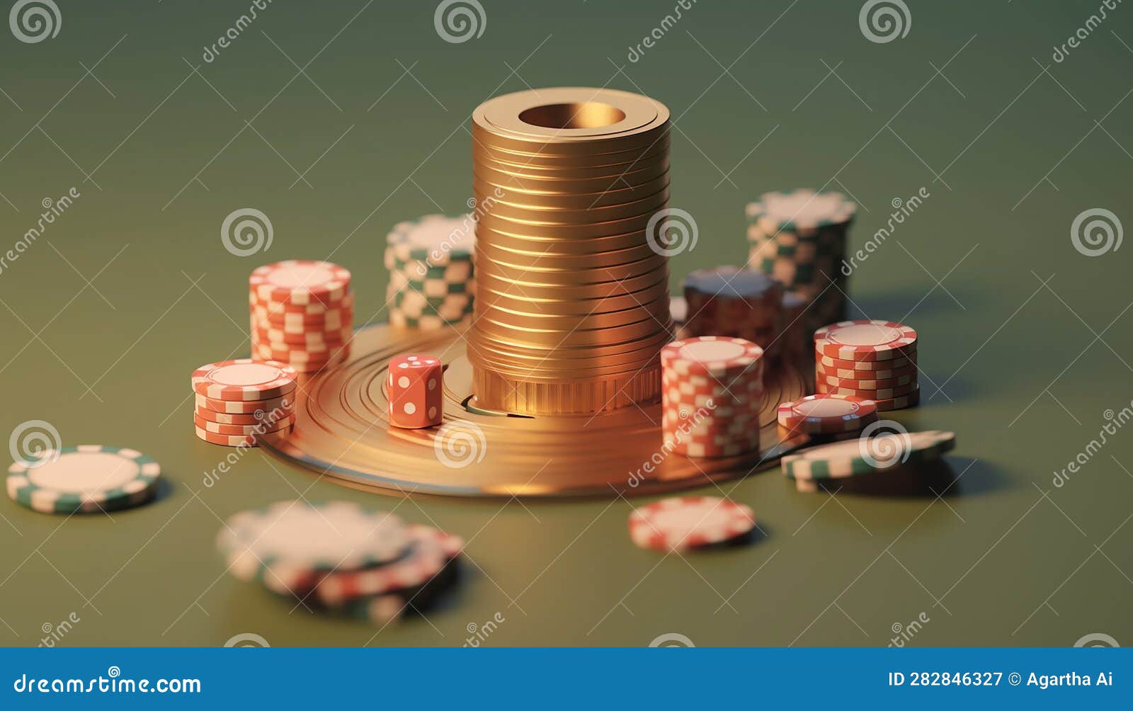 Minimal 3D Casino Objects. Miniature Concept. High Quality Render ...