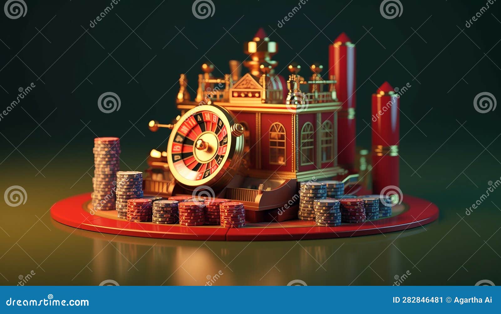 Minimal 3D Casino Objects. Miniature Concept. High Quality Render ...