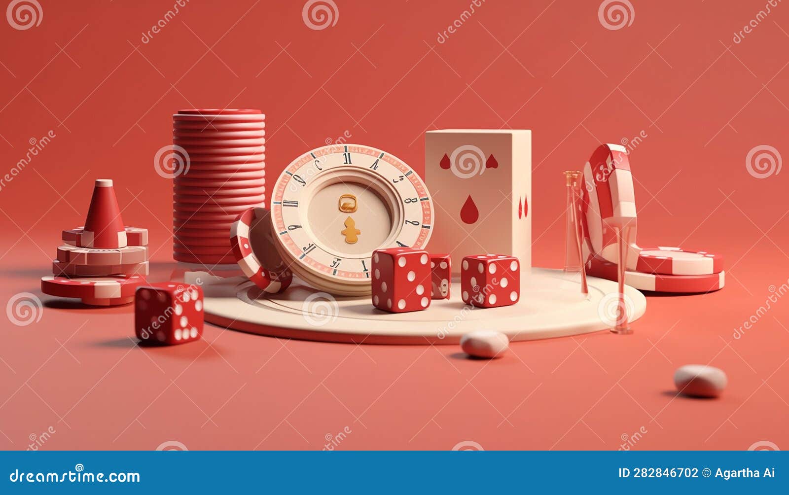 Minimal 3D Casino Objects. Miniature Concept. High Quality Render ...