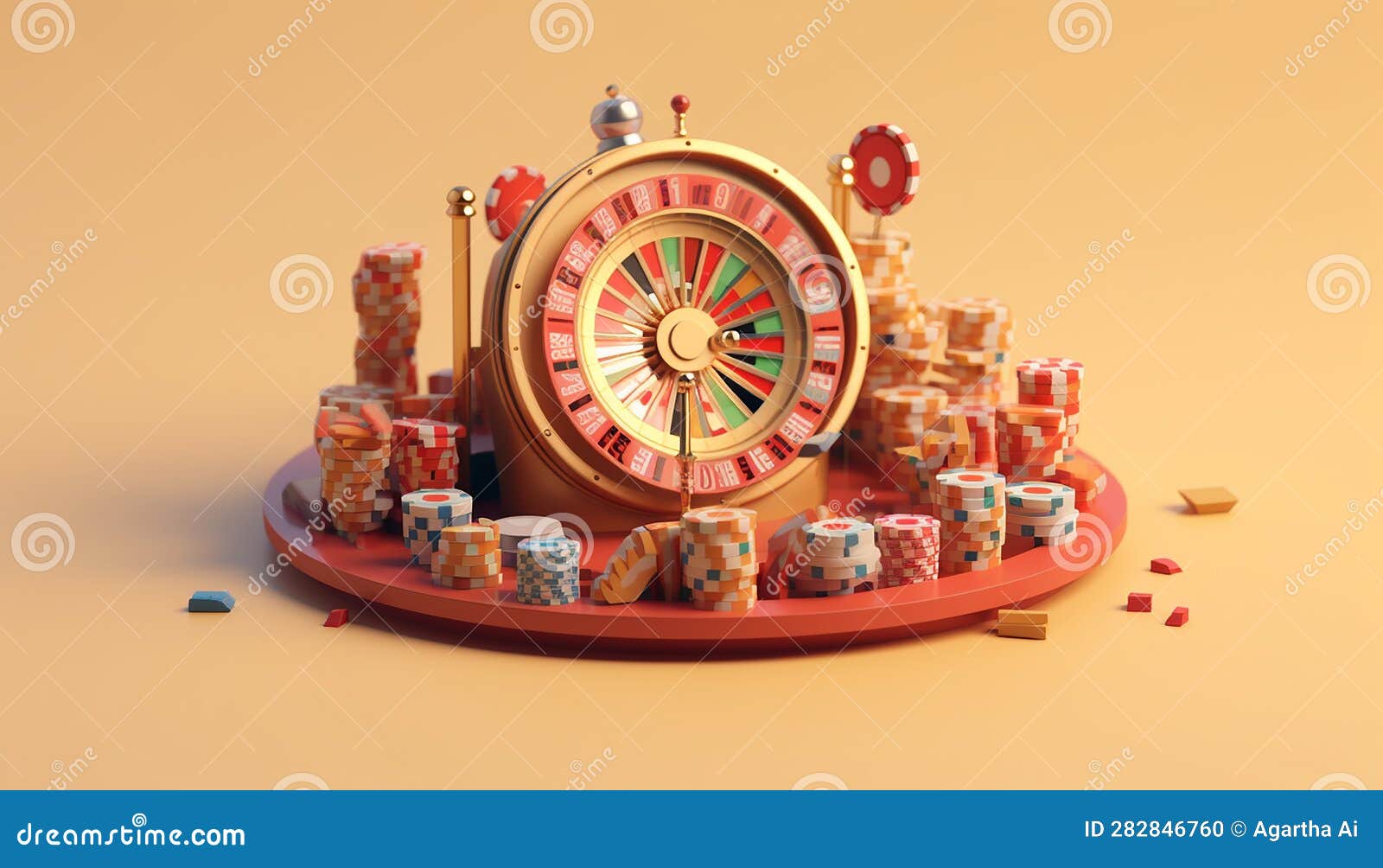 A Miniature Of A High Rise Apartment Building. City Housing. 3D ...