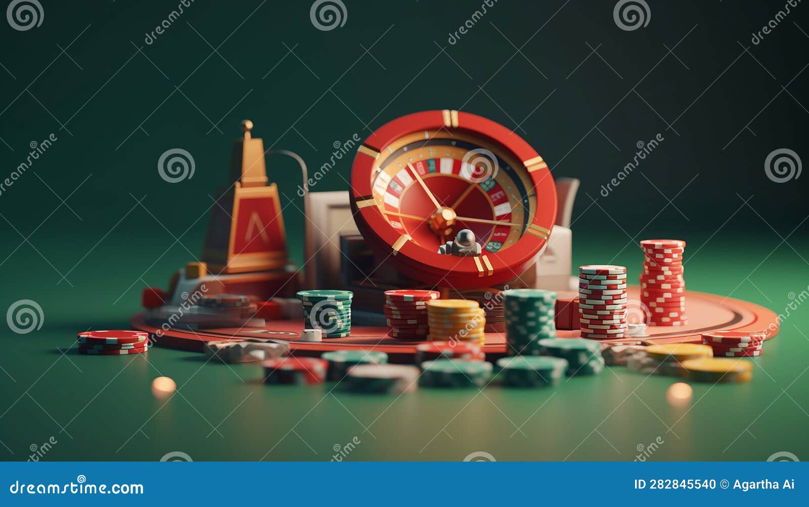 Minimal 3D Casino Objects. Miniature Concept. High Quality Render ...