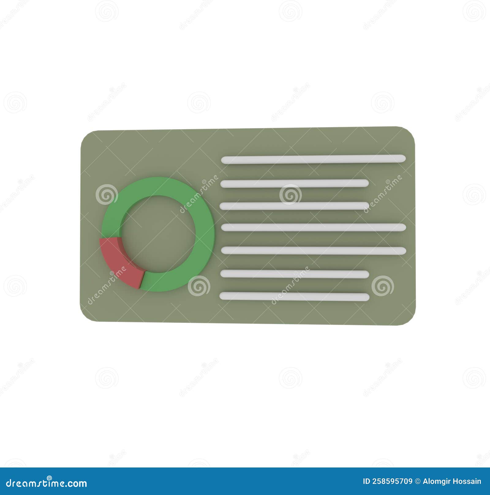 Minimal 3d Illustration Progress, Pie Chart, Planning and Visualization ...