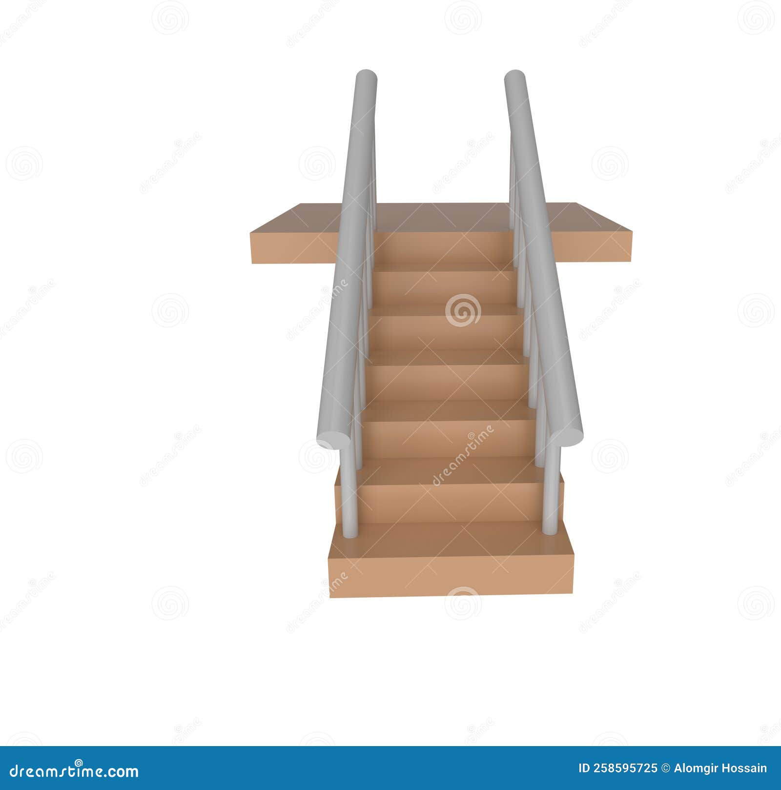 Minimal 3d Illustration Stair Icon. Staircase Up Steps 3d Render Stock ...