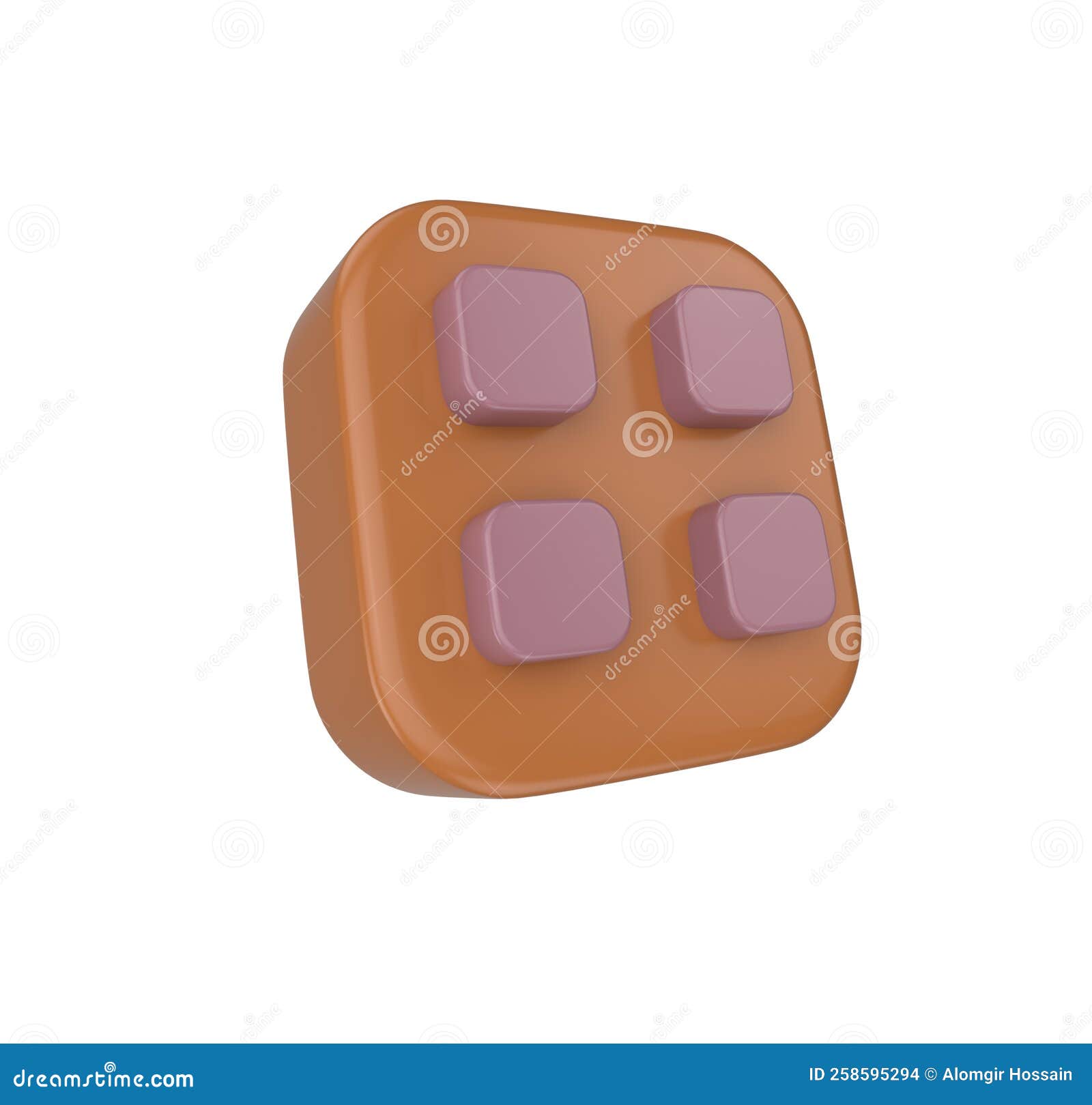 Minimal 3d Illustration User Interface Menu Button 3d Render Stock