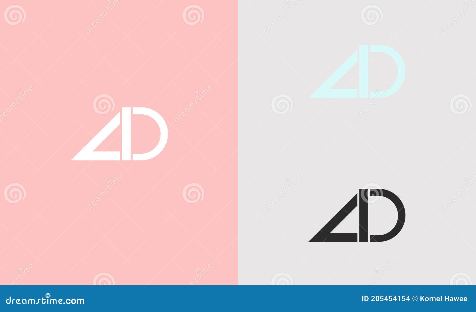 Minimal 4D Modern Logo Design Stock Vector - Illustration of logo ...