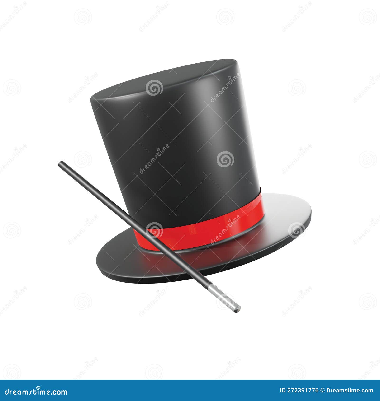 A Minimal 3D Render of a Magic Hat Design Stock Photo - Illustration of ...