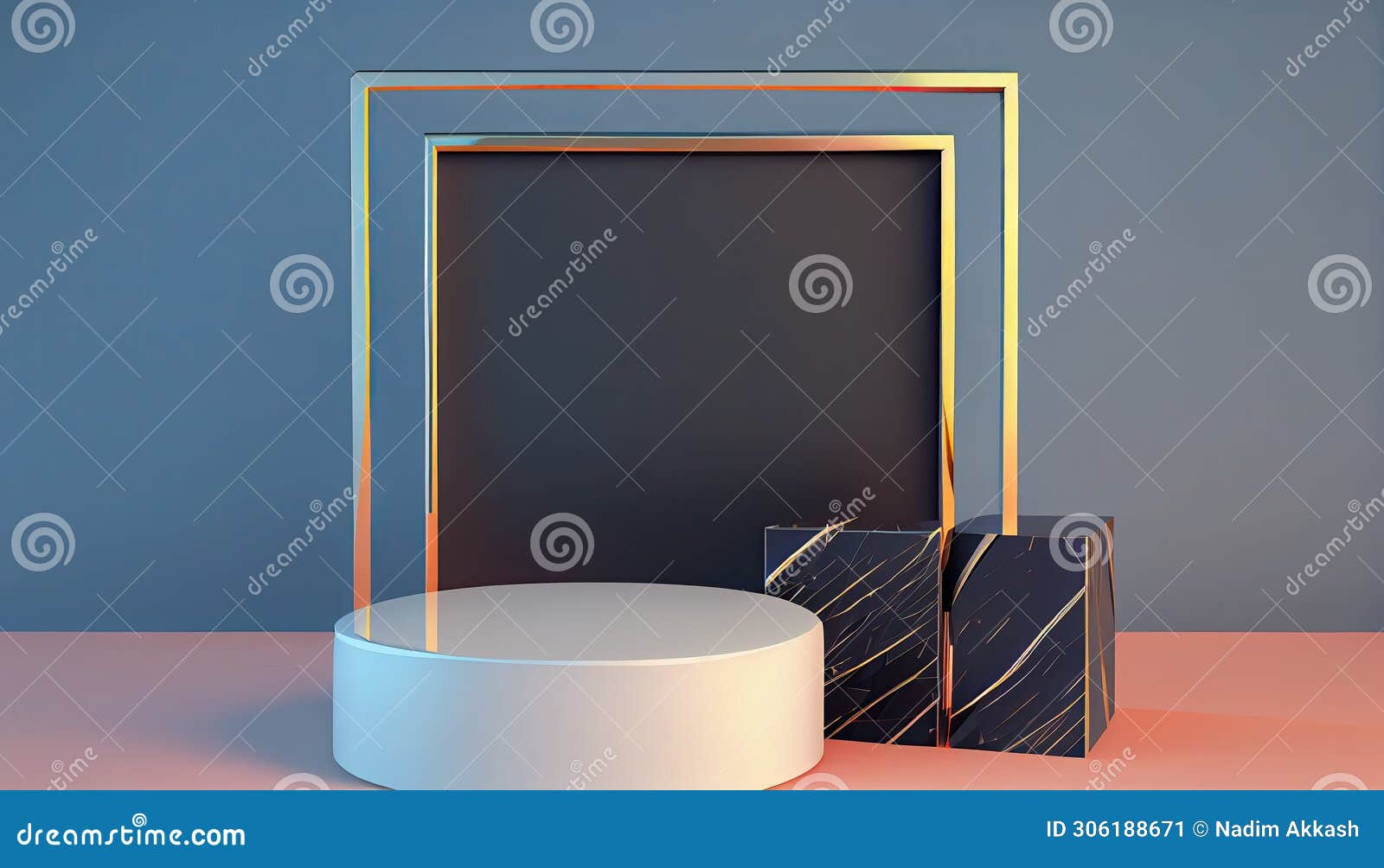 Minimal 3d Rendering Scene Podium Abstract Background Geometric Shape ...