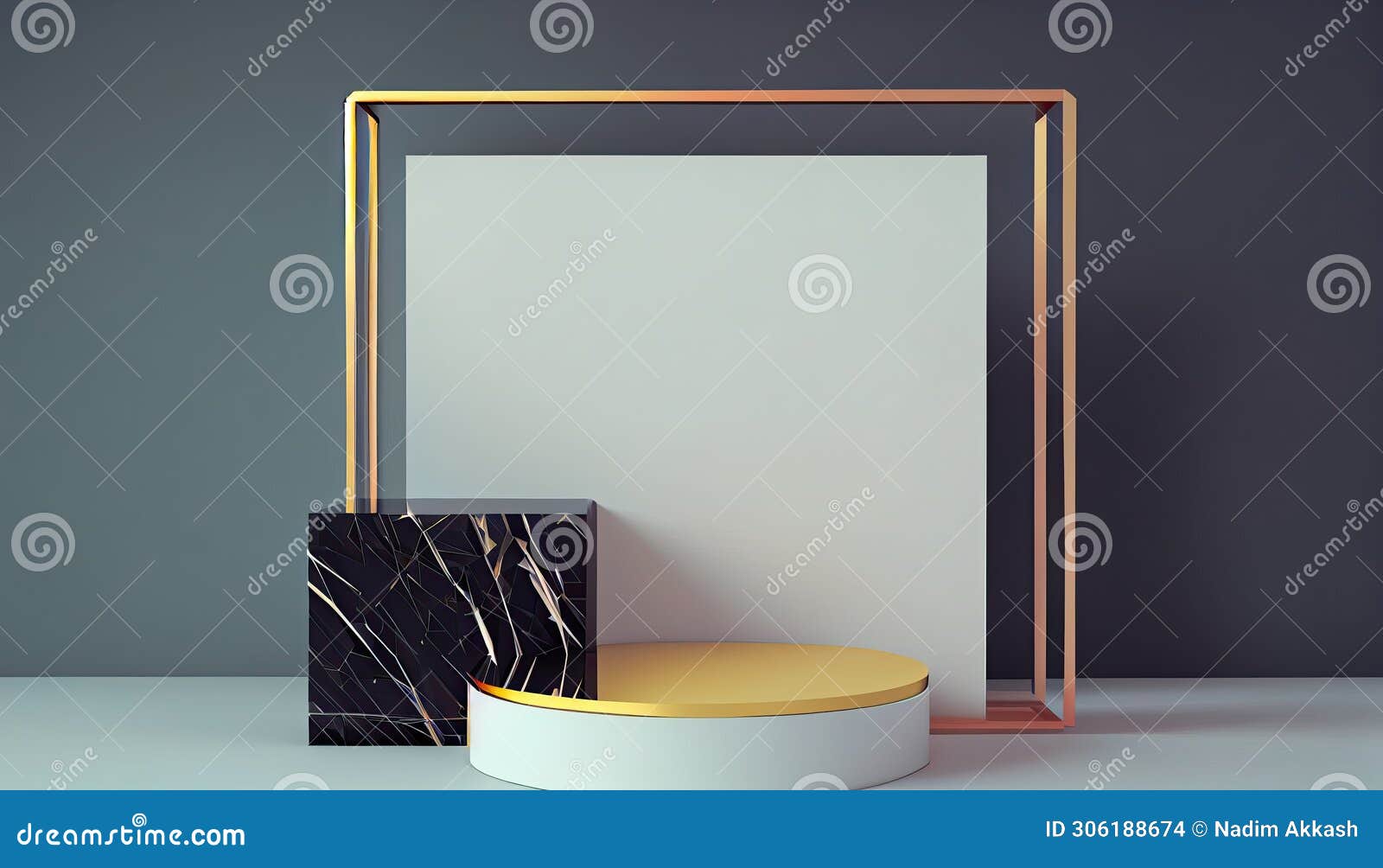 Minimal 3d Rendering Scene Podium Abstract Background Geometric Shape ...