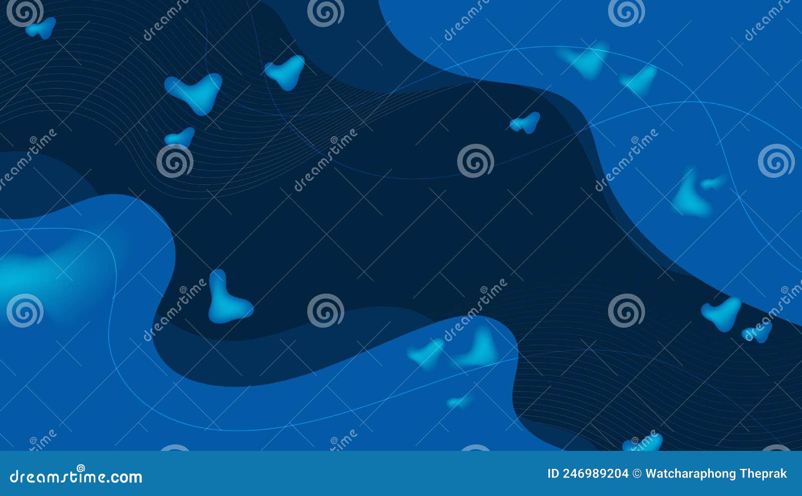 Minimal Dark Blue Curve Background, Gradient Fluid Element Layout Stock ...