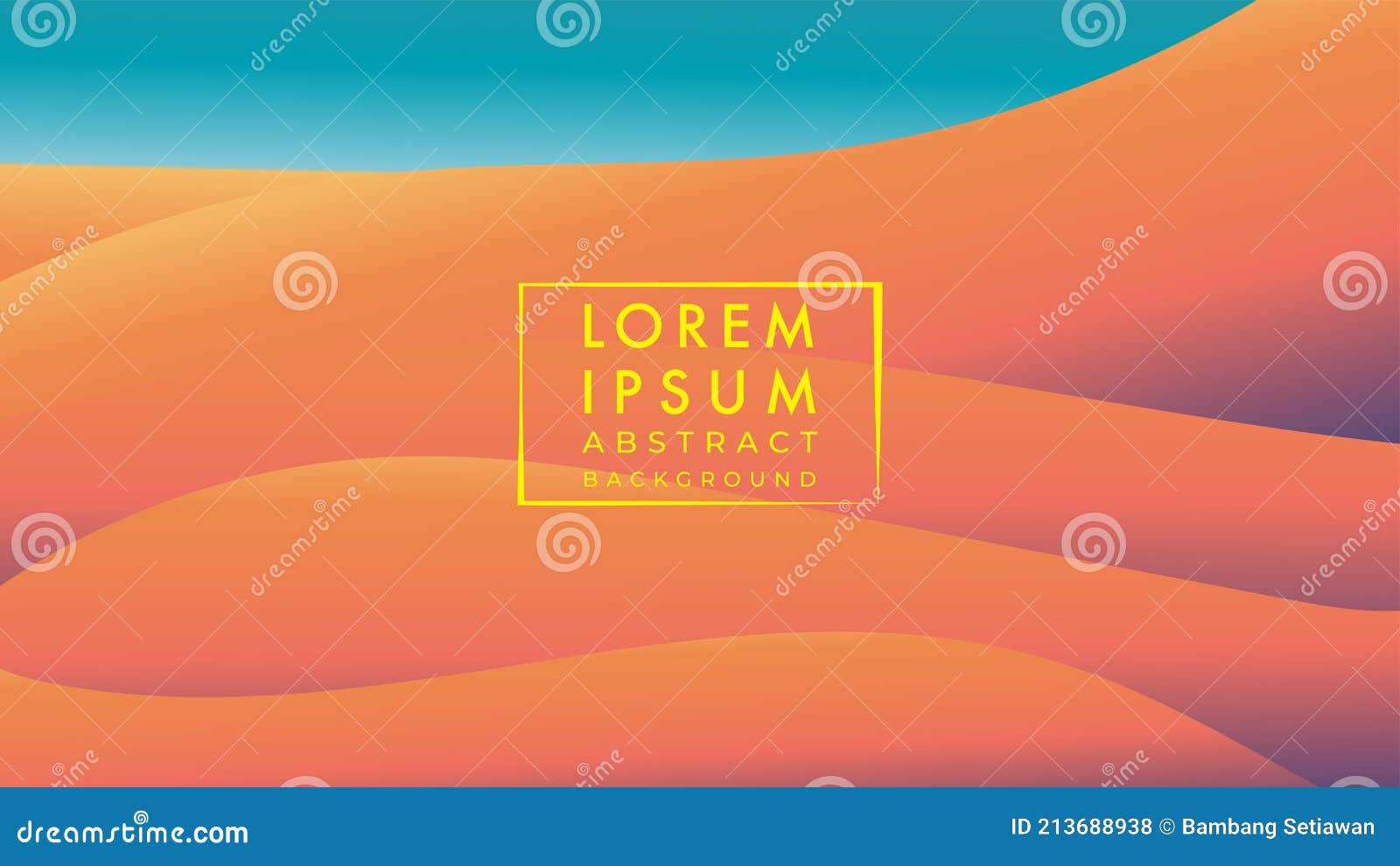 Minimal Desert Vector Illustration. Wavy Shape with Earthtone Color ...