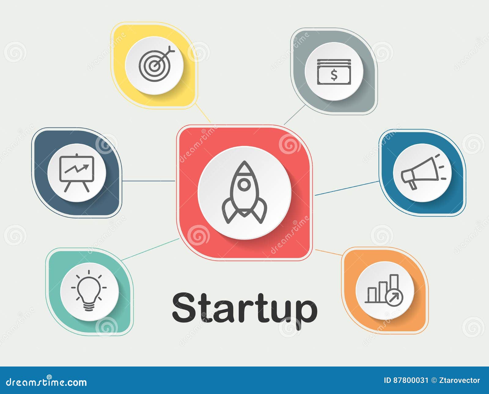 Minimal Design Illustration Concept for Startup. Stock Vector ...