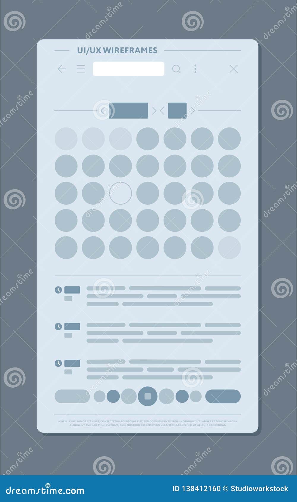 Minimal Design of User Interface Stock Vector - Illustration of ...