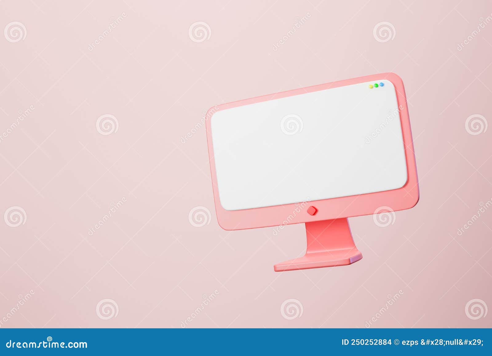 Minimal Desktop with Blank Screen Mockup, Empty Screen for Text, and ...