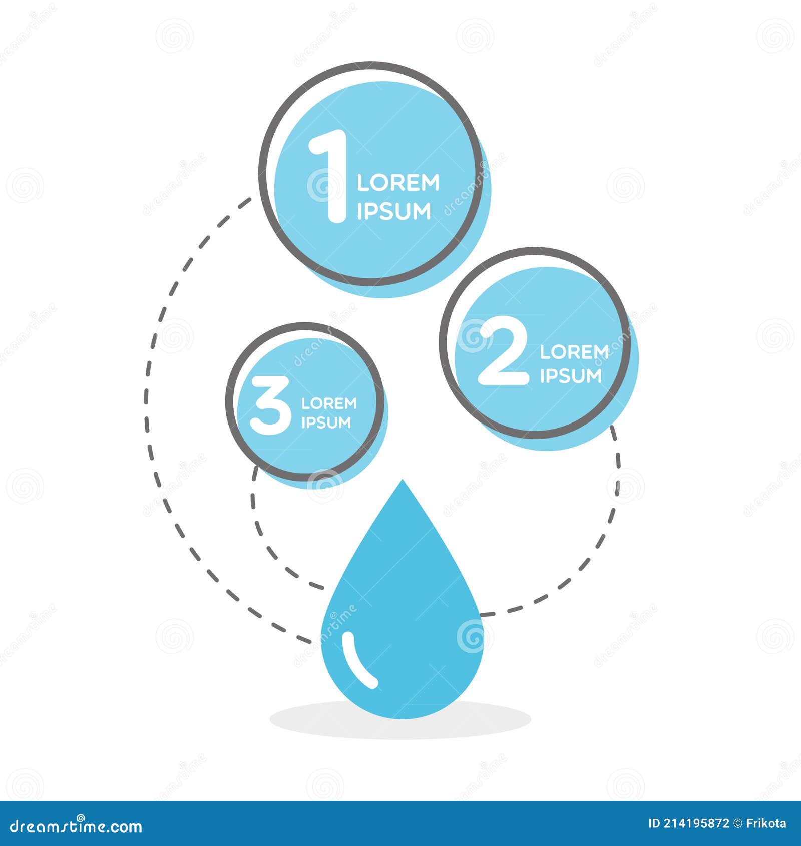 Minimal Drop Infographics. Water Concept. Vector Illustration, Flat ...