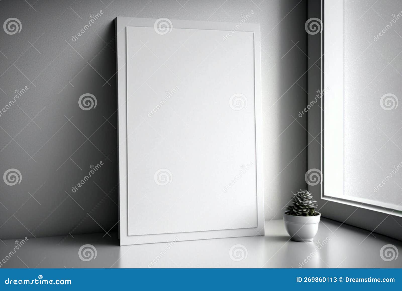 Minimal Empty Mockup Frame A4 on the Table. Poster Mockup. Clean ...