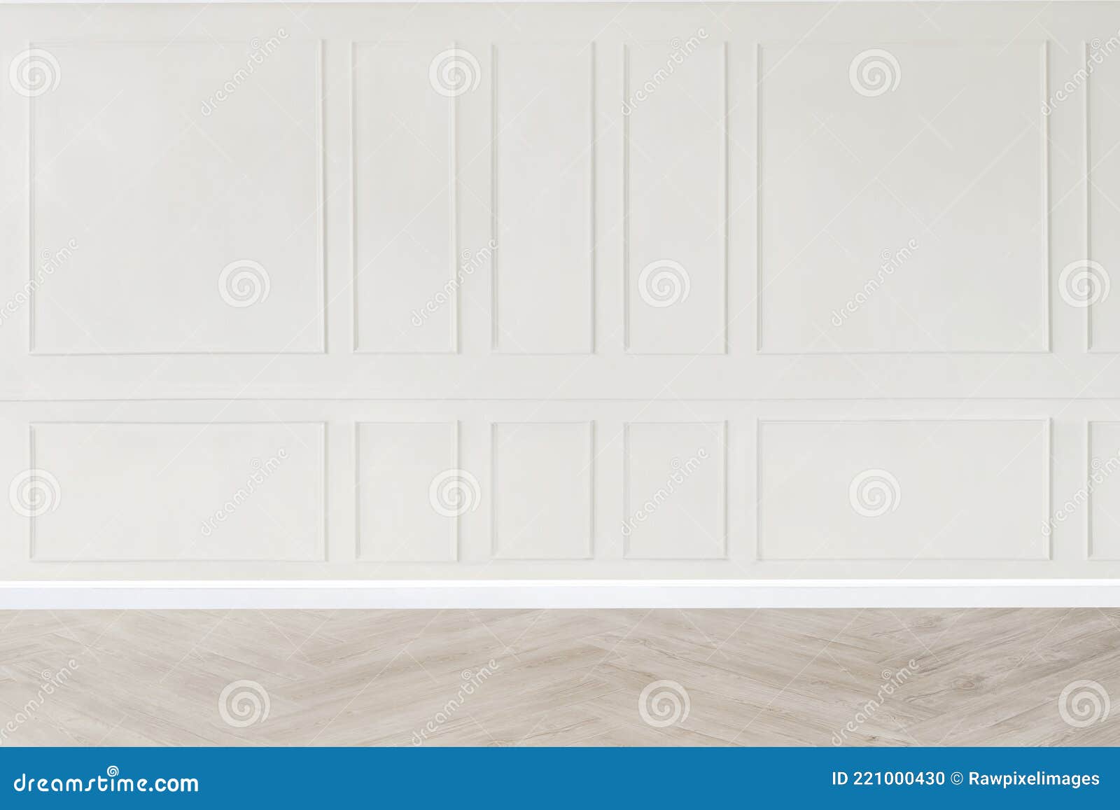 Minimal Empty Room with White Patterned Wall Mockup Stock Photo - Image ...