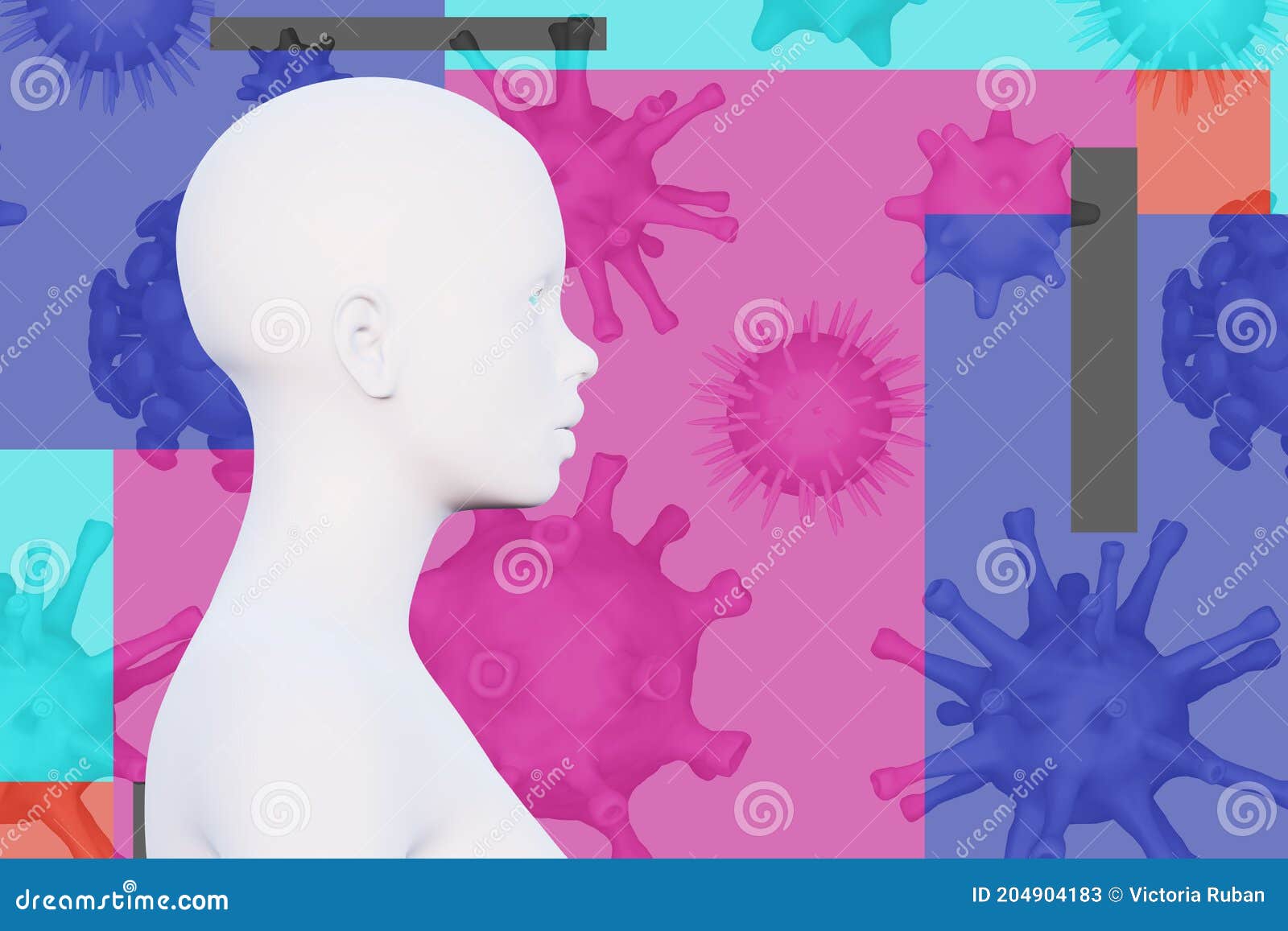 Spread Of Infection Via A Cannula Vector Illustration | CartoonDealer ...