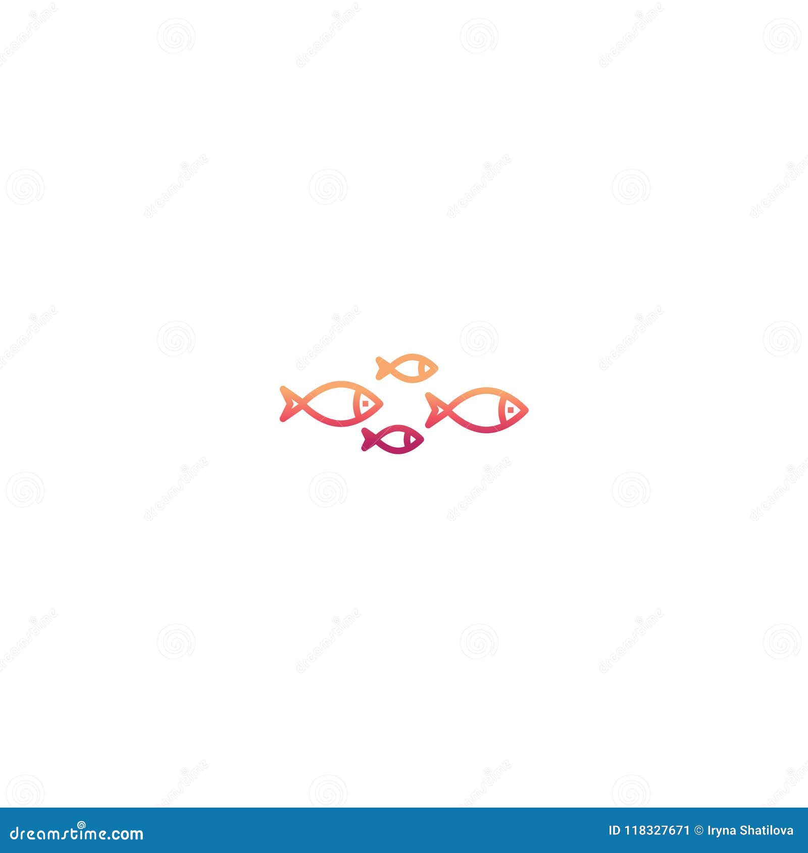 Minimal fish icons stock vector. Illustration of abstract - 118327671