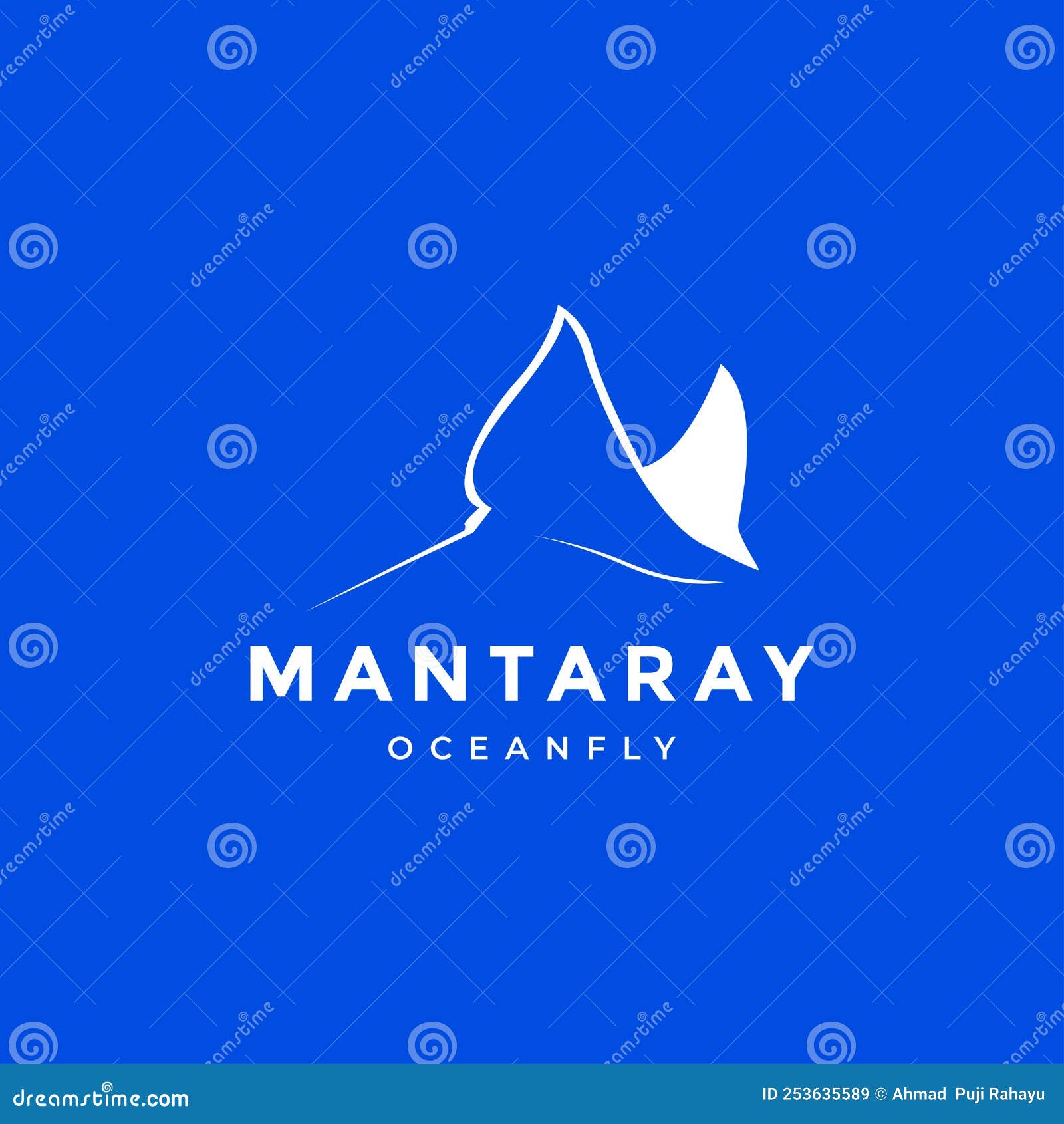 Minimal Fish Manta Ray Modern Logo Design Stock Vector - Illustration ...