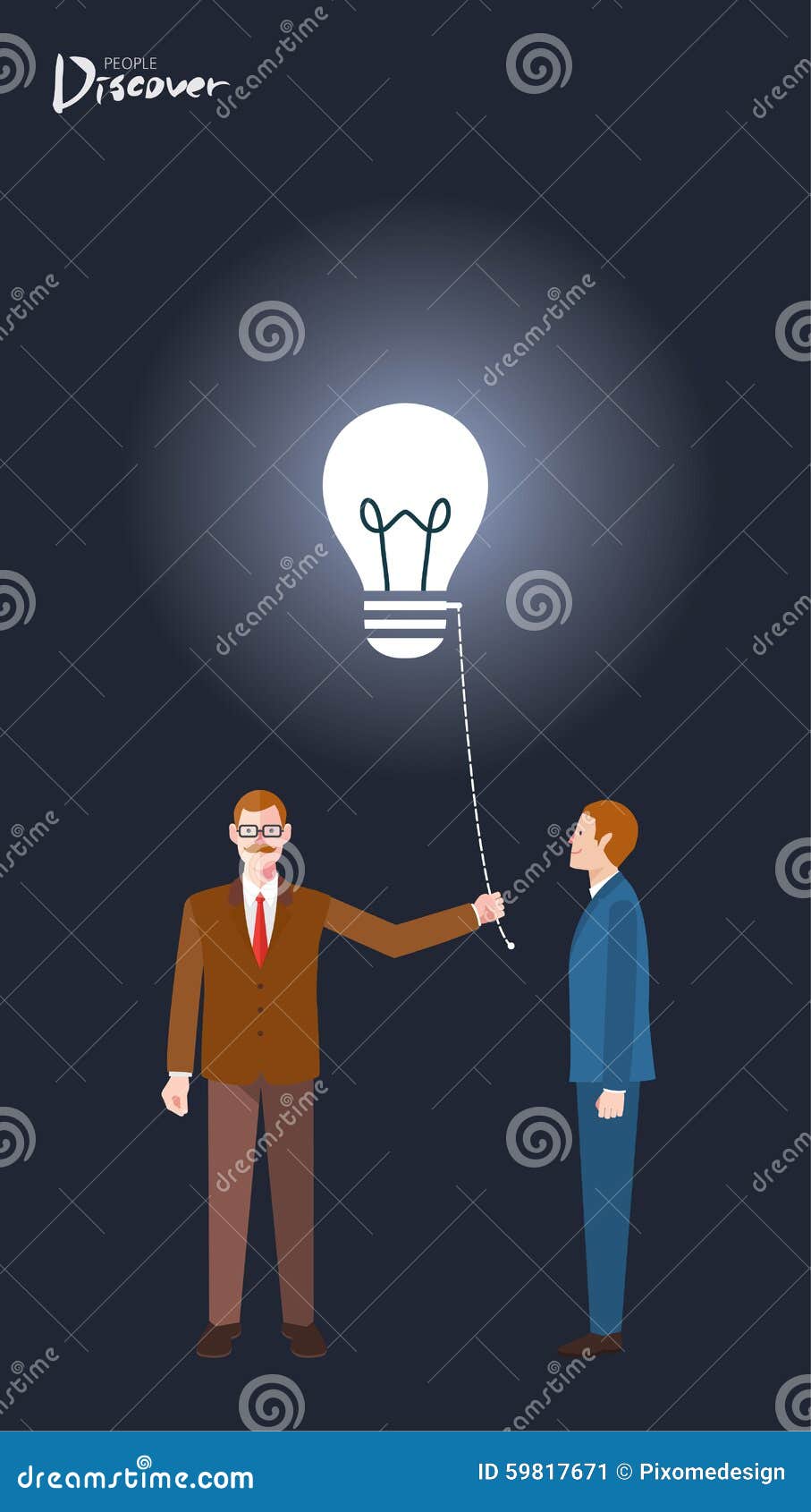 Minimal Flat Character of Business Discover Idea Concept Illustrations ...