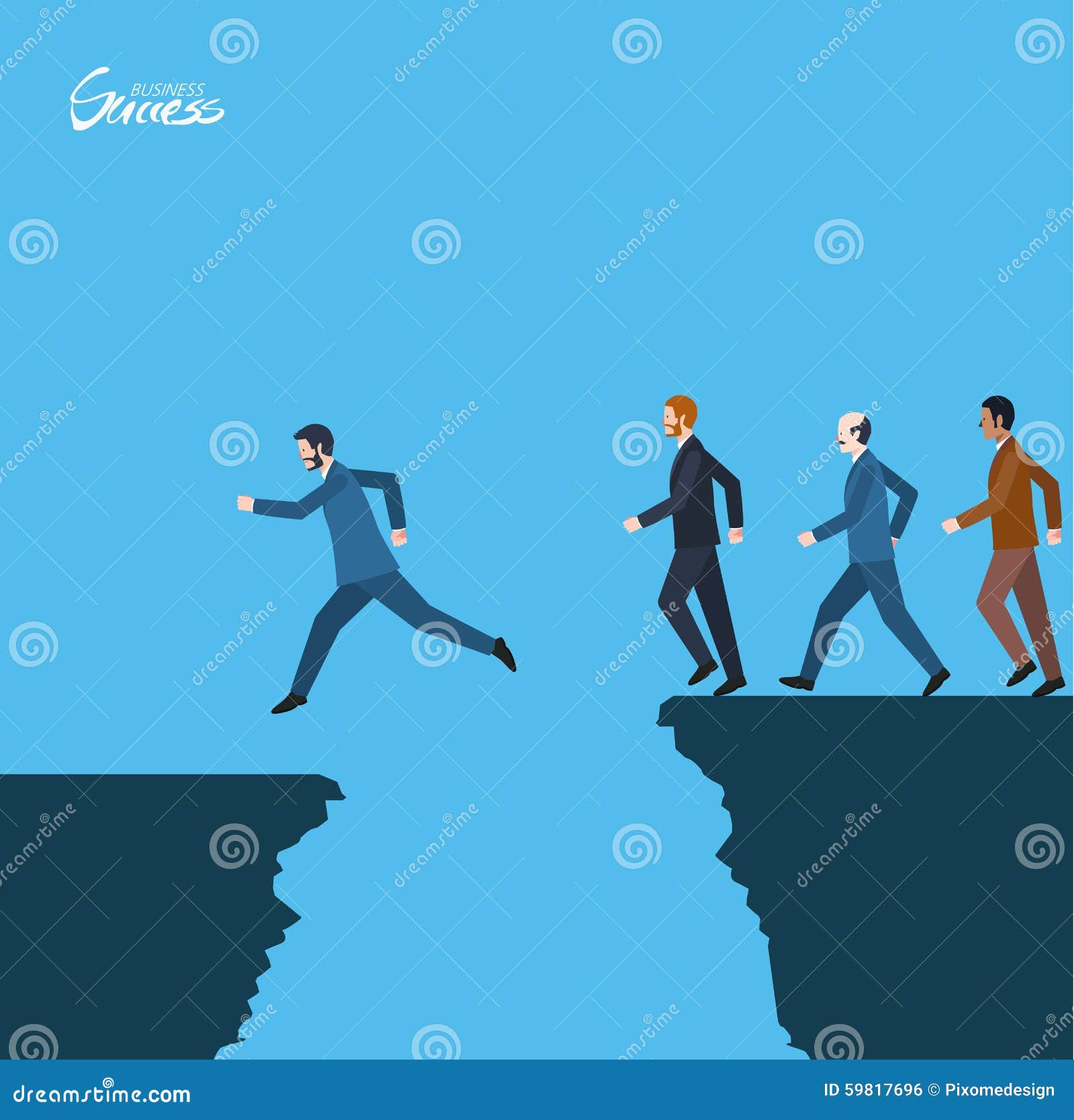 Minimal Flat Character of Business Success Concept Illustrations Stock ...