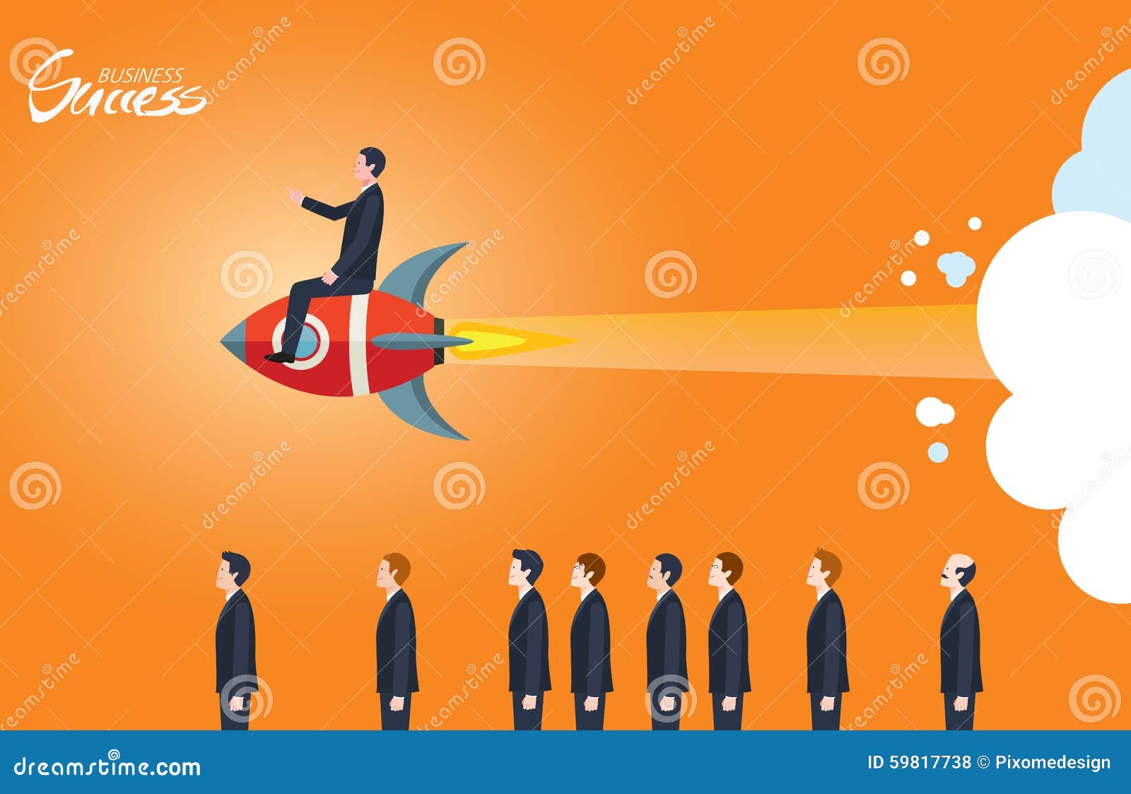 Minimal Flat Character of Business Success Concept Illustrations Stock ...