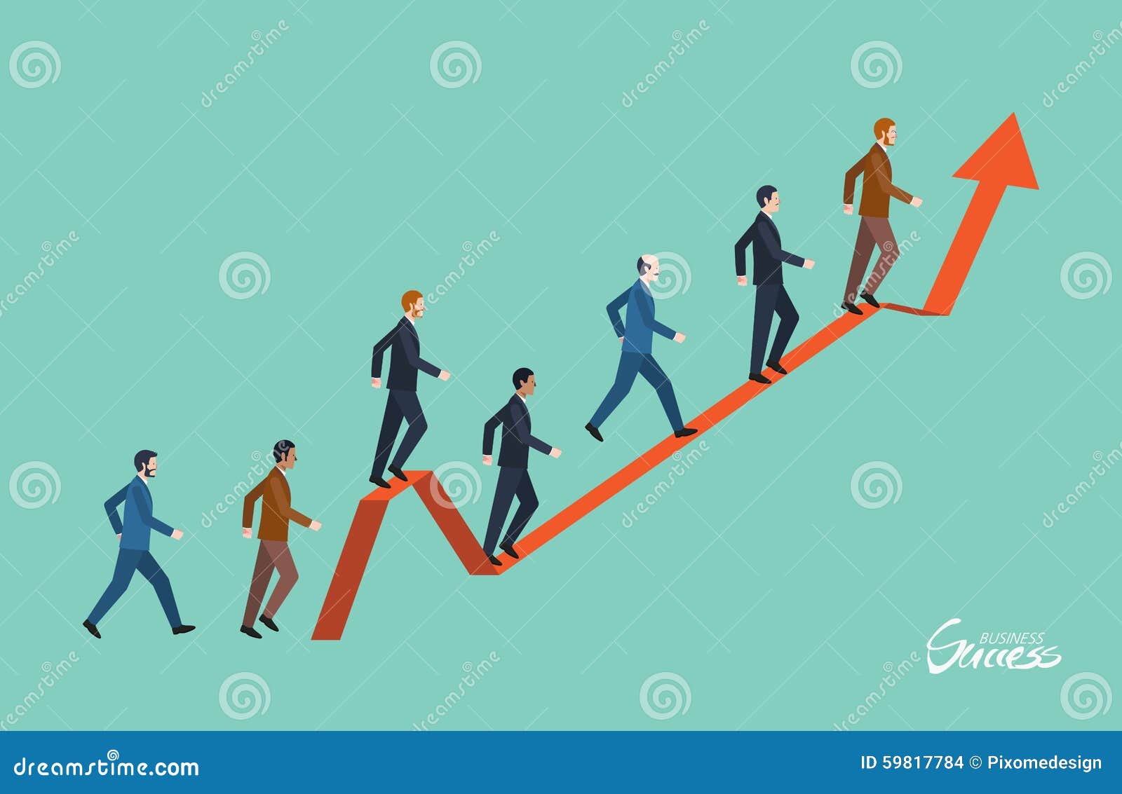 Minimal Flat Character of Business Success Concept Illustrations Stock ...